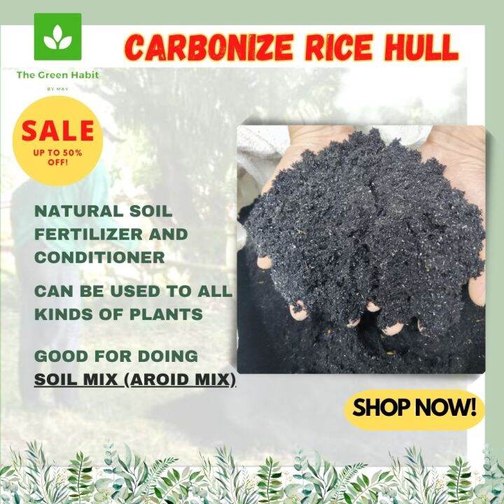 TGH High Quality CRH Carbonized Rice Hull for Plants 1kg 5kg Sunog na ...