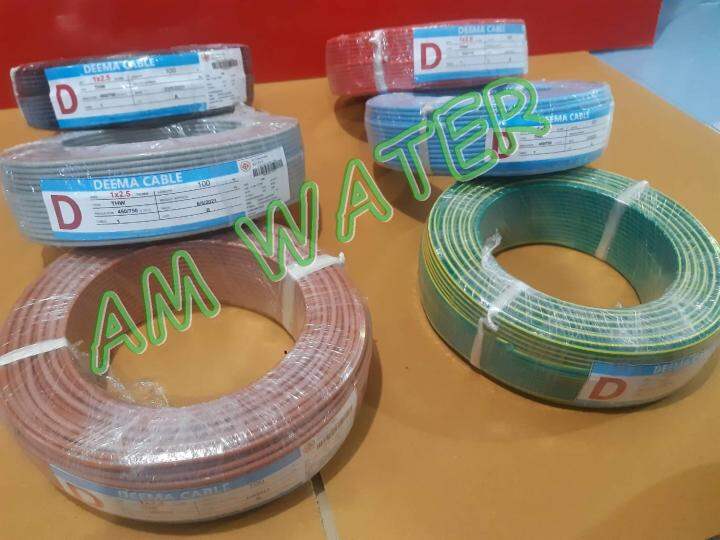 สายไฟ THW ยี่ห้อ DEEMA CABLE ขนาด 1x2.5 SQ.MM. ความยาว 100 เมตร ...