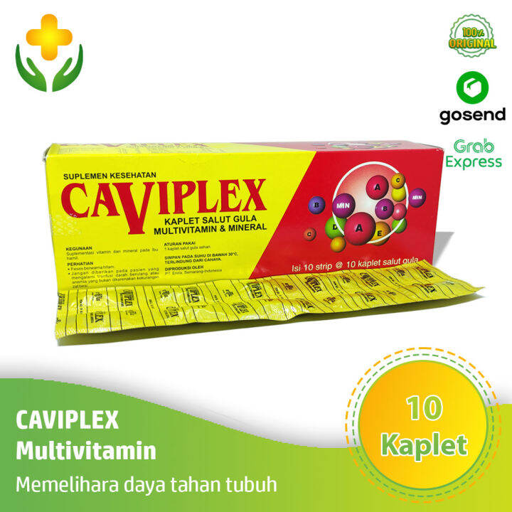 Caviplex Kuning Strip 10 Kaplet Vitamin Kesehatan Tubuh | Lazada Indonesia