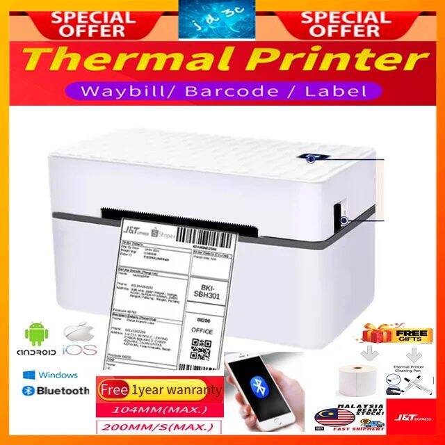A6 Thermal Printer Bluetooth Waybill Barcode Shipping Label ,LAZADA Dan ...