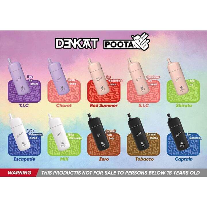 APOC POOTA DENKAT 5000PUFFS | Lazada PH