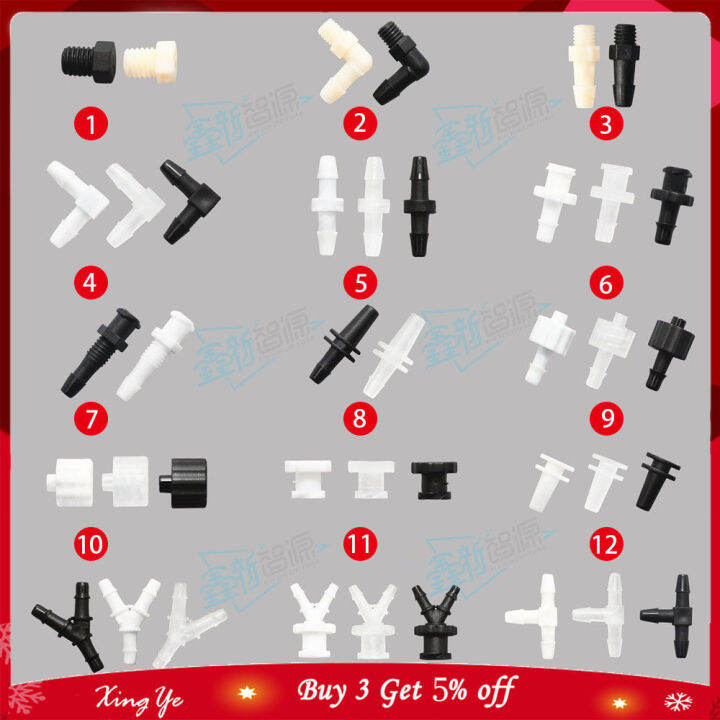 In Stock 20 PCs Ink Tube Connector UV Printer Hose Connector Inkjet ...