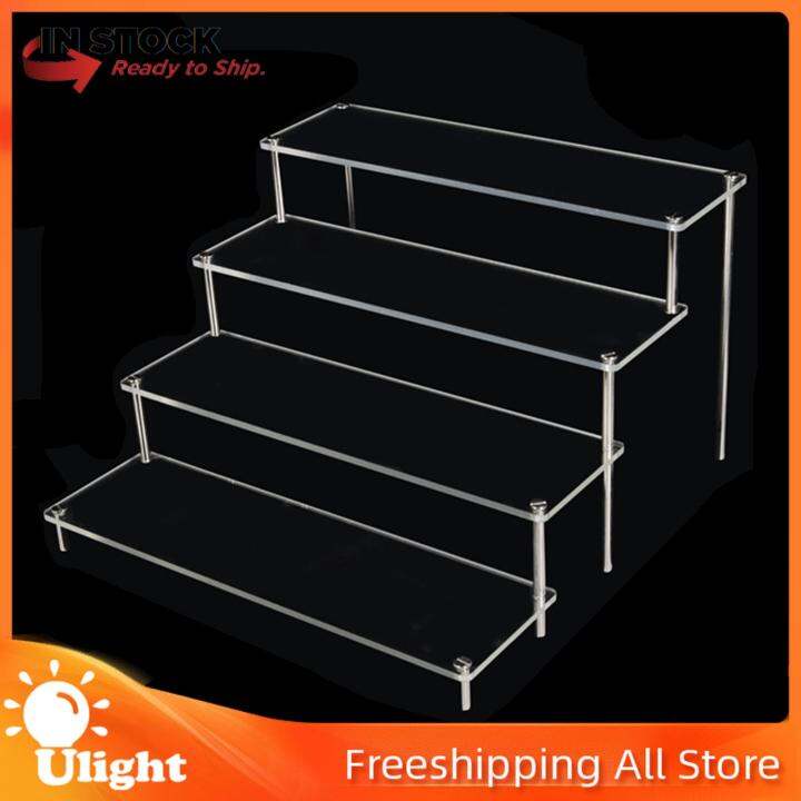 ZILEGO Multi-Purpose Ladder Tier Acrylic Rack Perfume Makeup Storage ...