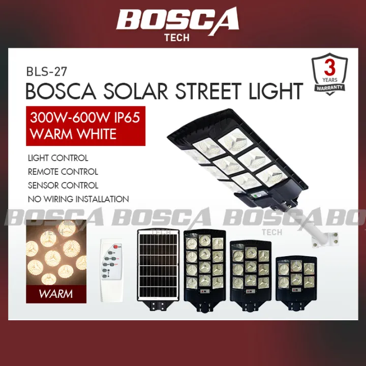 BOSCA Solar Street Light 300W 450W 600W BLS-27 IP65 3 YEARS WARRANTY ...
