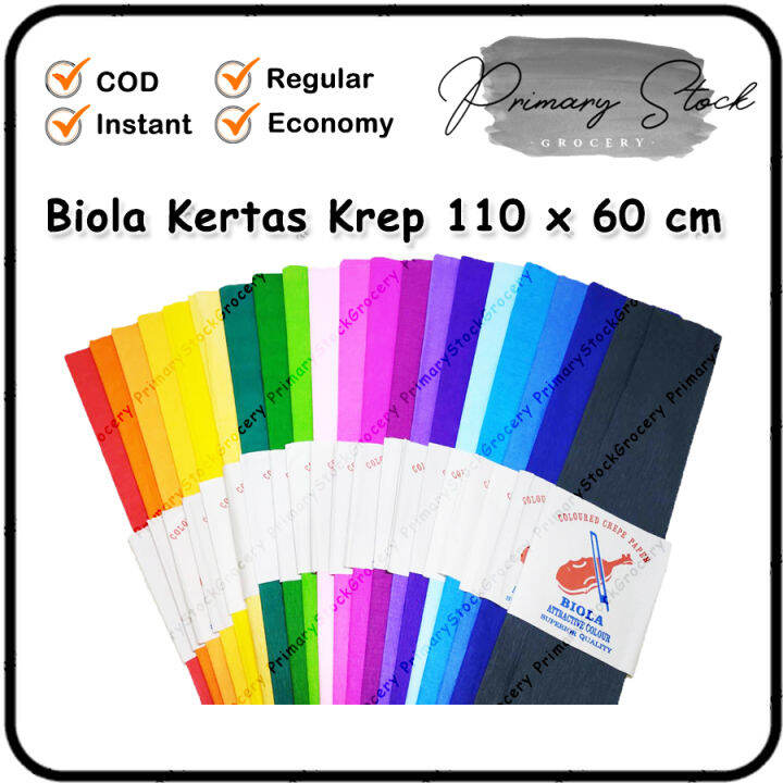 Kertas Krep Lembar Paper Crepe Warna Warni Lembaran Dekorasi Hias Pesta ...