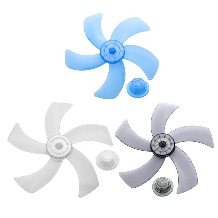Universal Plastic 5 Leaves Silent Electric Fan Blades With Nut Cover ...