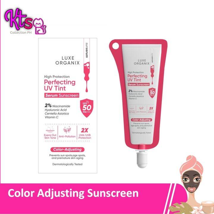vevth Luxe Organix Perfecting UV Tint Serum Sunscreen SPF 50 PA | Lazada PH