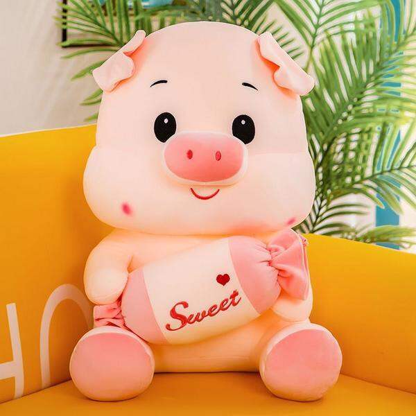 BONEKA Babi Pegang Permen 50cm Boneka Babi Boneka Pig With Candy BARU ...