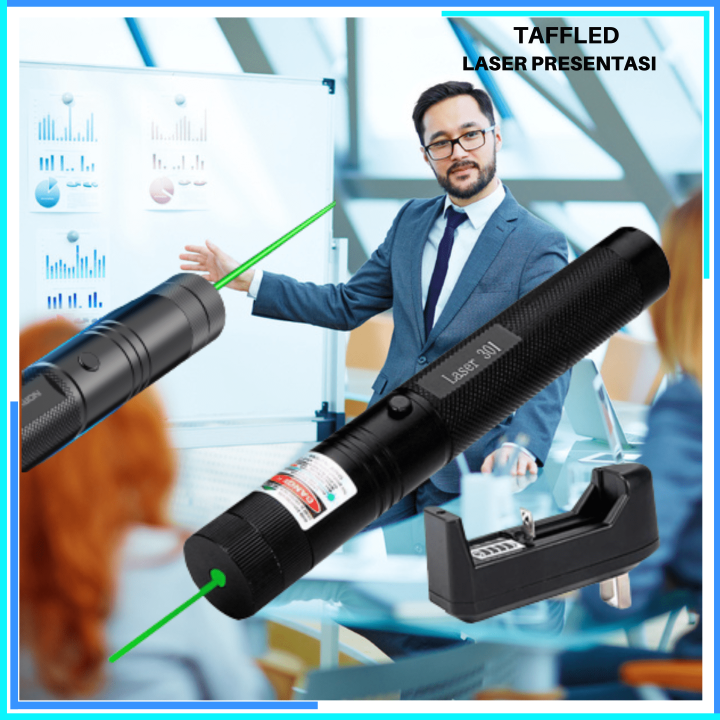 COD TaffLED Green Beam Laser Pointer 1MW 532NM / laser presentase ...