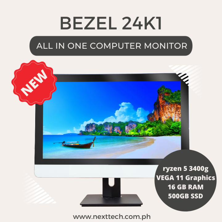 Bezel 24K1 All in One Computer Monitor #Budget PC (Ryzen 5 3400g Vega ...