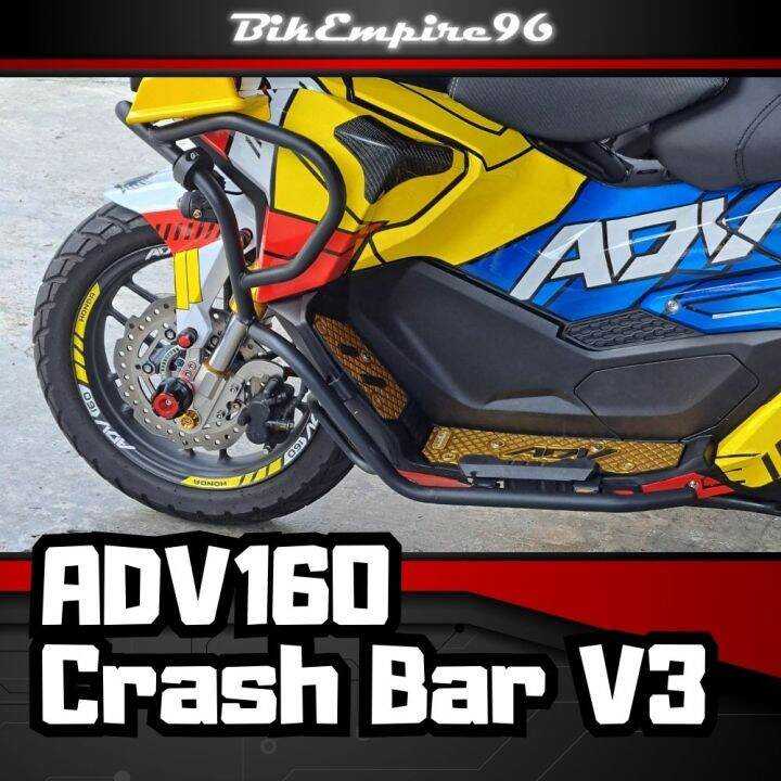 Honda ADV160 Crash Bar V3 Design Crash Bar Frame Perfect Welding Black steel | Lazada