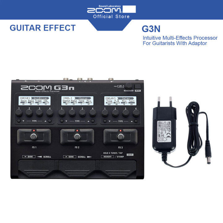 Zoom G3n Intuitive Multi-Effects Processor For Guitarists With Adaptor ...