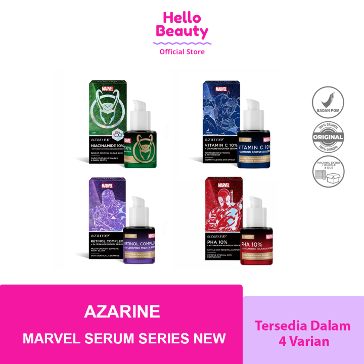 Azarine x Marvel Serum New Niacinamide 10% | Vitamin C 10% | Retinol ...