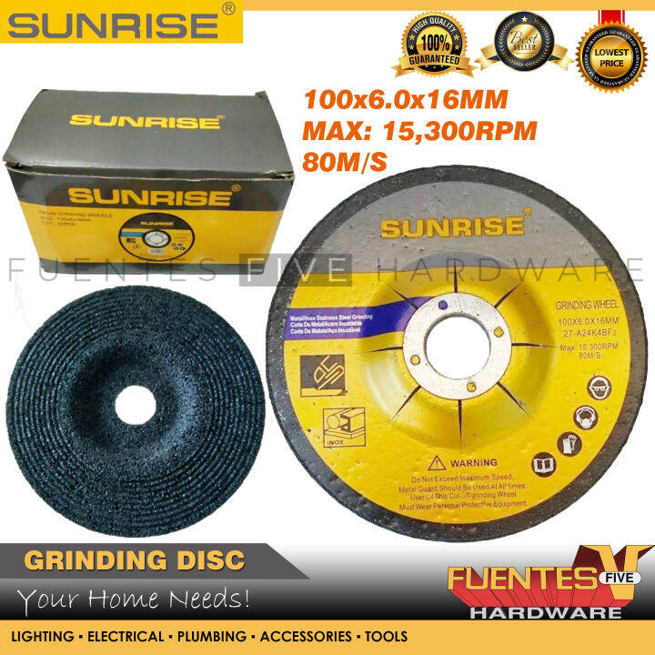 Grinding disc 4" for metal Sunrise | Oasis | Lazada PH