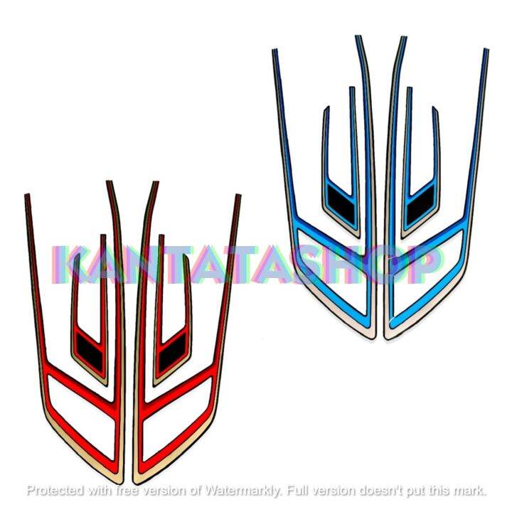 STIKER STRIPING LIS LES BODY MOTOR HONDA GL 100 1980 & STRIPING MOTOR ...