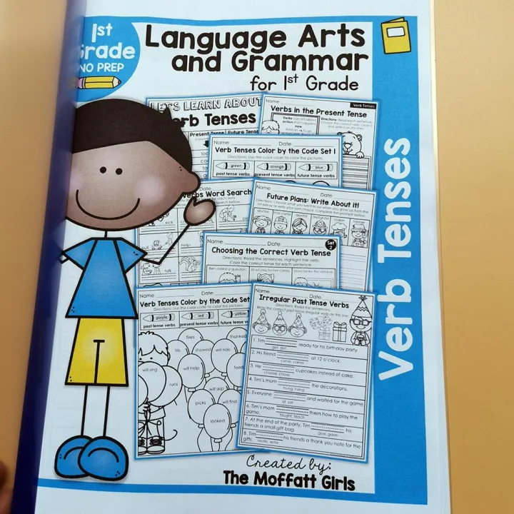 1st Grade Language Arts and Grammar Practice Workbooks Sentence ...