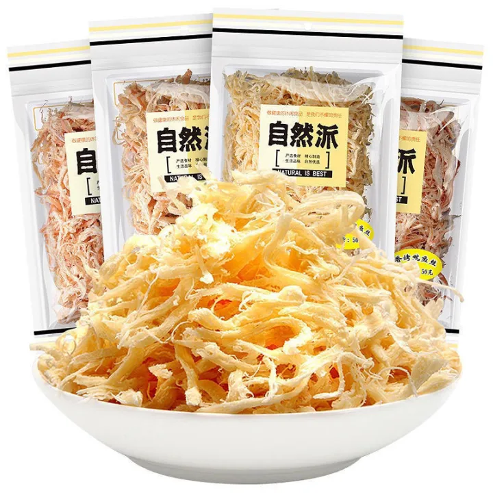ZEJUN เนเชอรัลพาย ปลาหมึกฝอยย่างหอมกรุ่นฮอกไกโด 50g | Lazada.co.th
