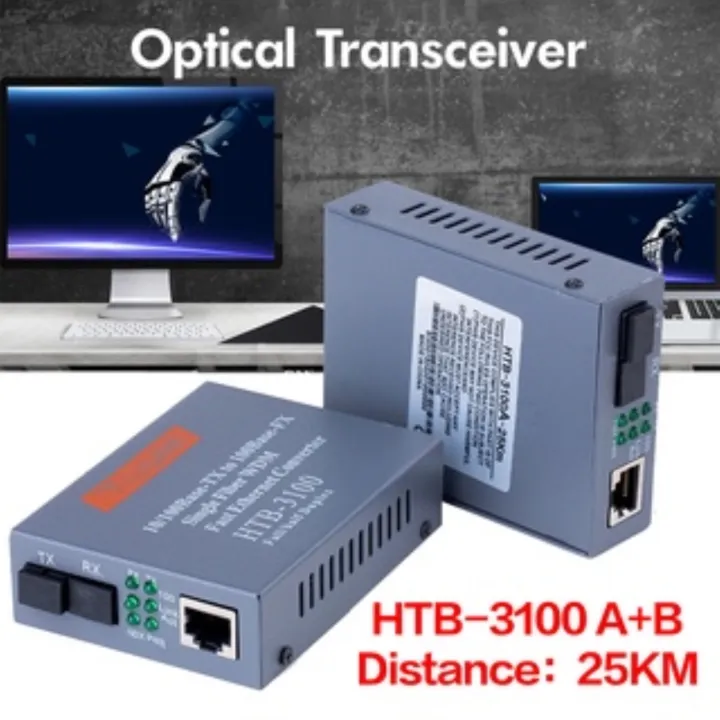 Netlink HTB-3100 Media Converter Fiber Transceiver Single Fiber SC Port ...