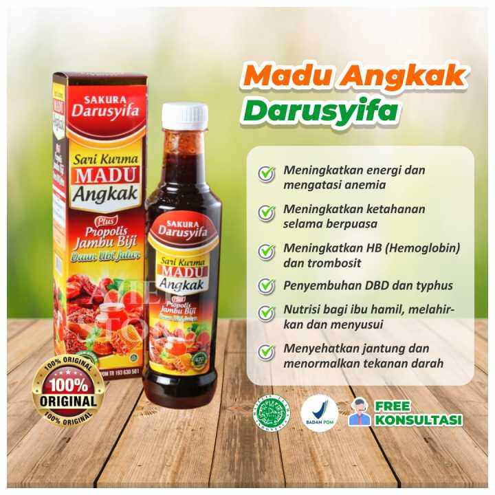 Sari Kurma Madu Angkak SAKURA Darusyifa 470 ml Obat DBD dan Tipes ...
