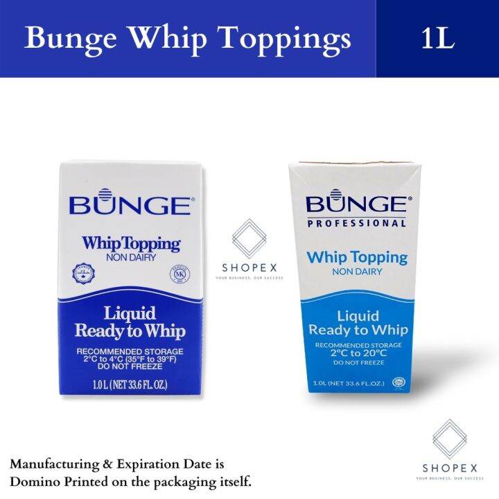 tjzblz Bunge Non Dairy Whipping Cream (1 Liter)/ Professional/ Whip ...