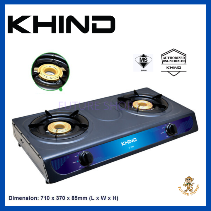 KHIND GC1090 GC-1090 DOUBLE BURNER GAS COOKER STOVE DAPUR GAS 煤气炉 | Lazada