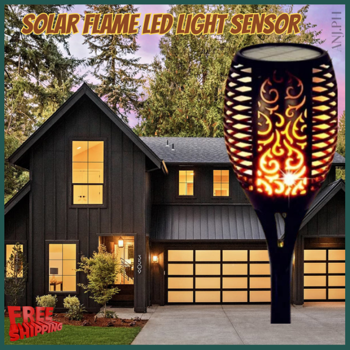 SUPER TRENDING Solar Flame Led Light Simply Connect The Solar Torch ...