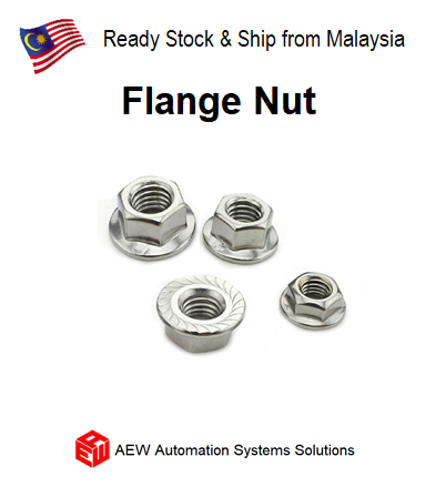 Flange Nut/ Hexagon Flange Nut M5/M6/M8 | Lazada
