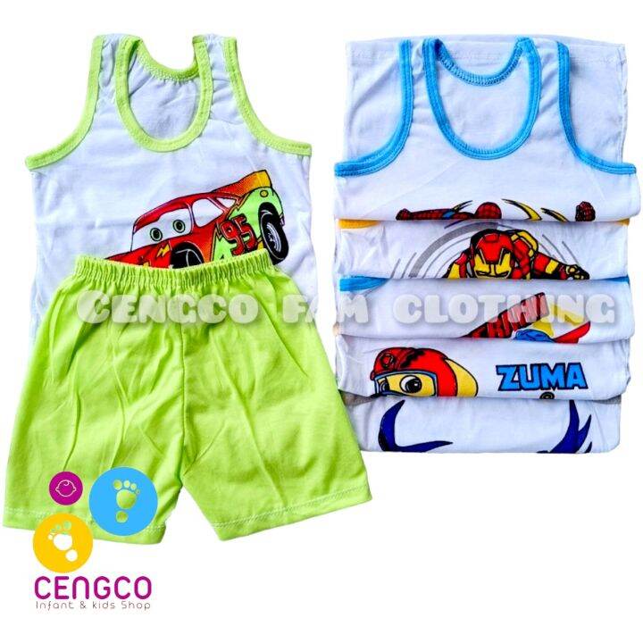 6Pairs Sando Terno For Baby Boys Newborn Clothing Set Sando+Short ...
