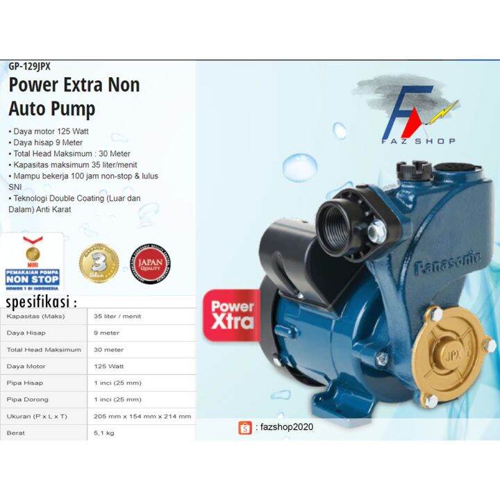 Pompa Air Panasonic GP 129 JPX Sumur Dangkal | Lazada Indonesia