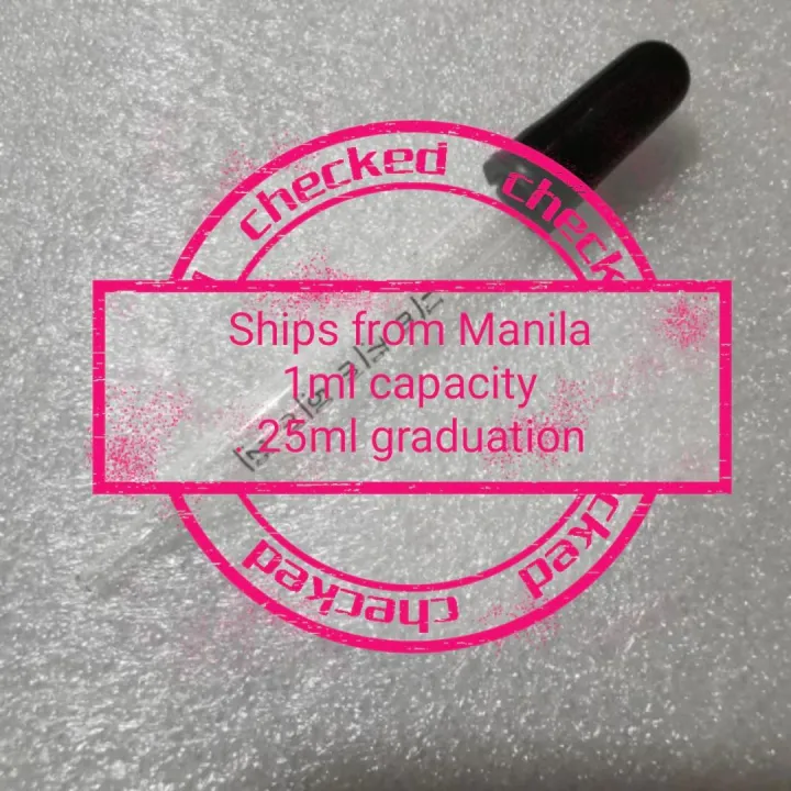 Medicine Dropper 1ml (Glass body-Rubber Silicone Bulb) | Lazada PH