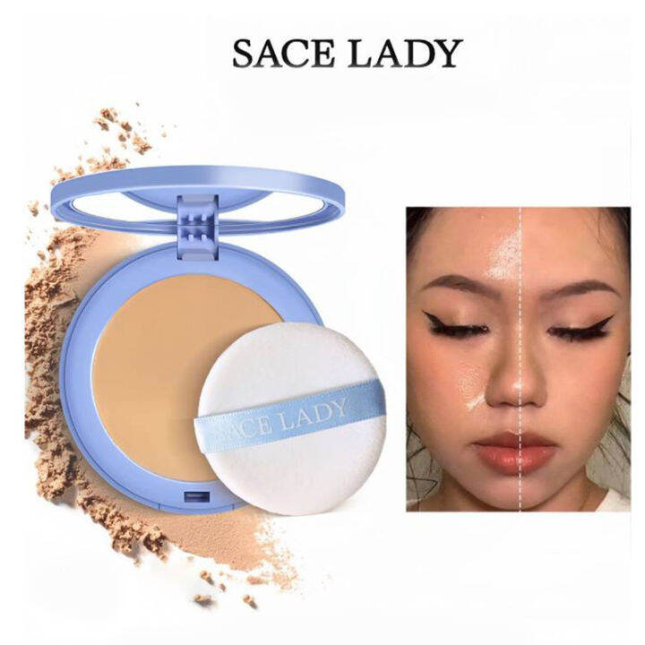 UCORP SACE LADY Natural Pressed Powder Foundation Silk Soft Mist Powder ...