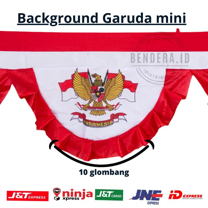 BENDERA BACKGROUND GARUDA MINI 10 GLOMBANG 5,5 METER | Lazada Indonesia