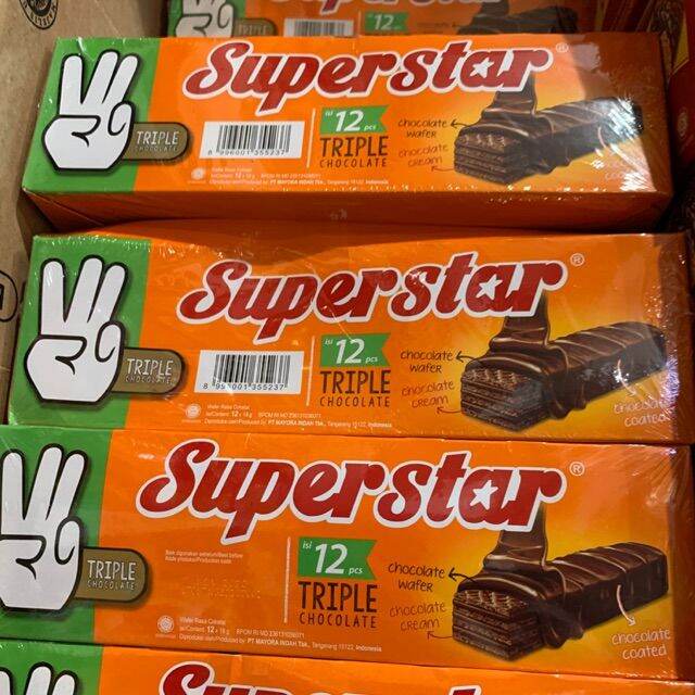 WAFER SUPERSTAR SNAPS TRIPLE CHOCO 1 BOX (ISI 12) MURAAAAHHHHH | Lazada ...