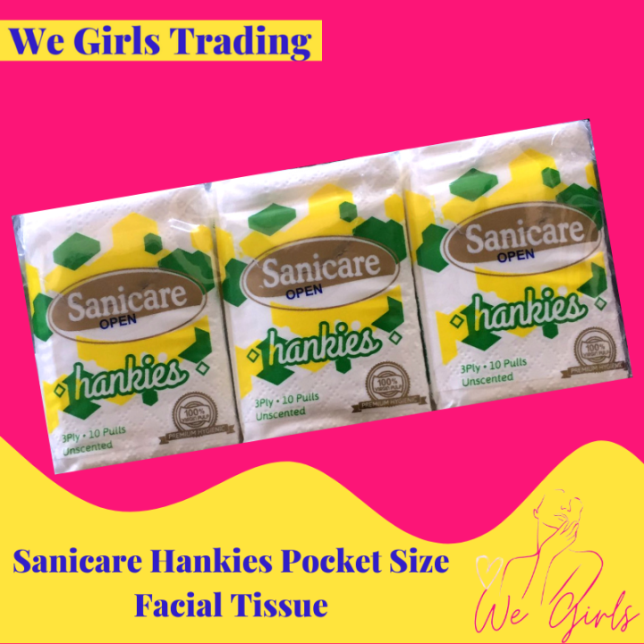 Pack Of 6 Sanicare Hankies Pocket Facial Tissue | Lazada PH