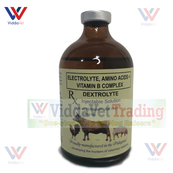 Dextrolyte Electrolytes Amino Acids Vitamin B Complex 100ml swine pets ...