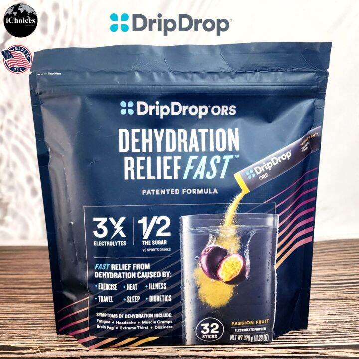 [DripDrop] ORS Dehydration Relief Fast Electrolyte Powder 32 Sticks อิ ...