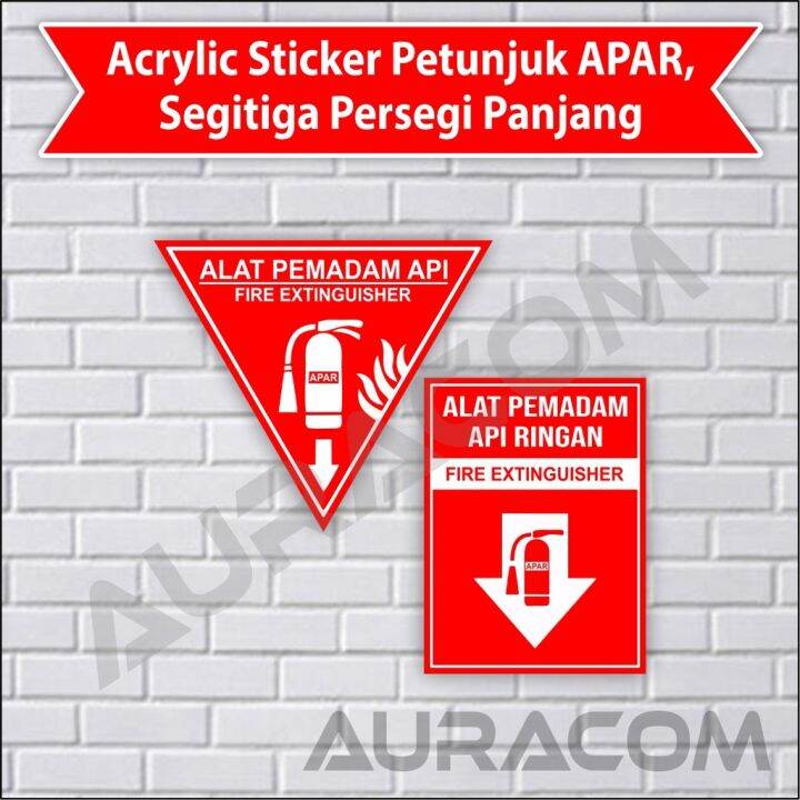 Acrylic Sticker Petunjuk APAR, Segitiga Persegi Panjang | Lazada Indonesia