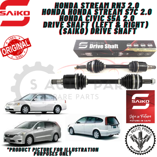 HONDA STREAM RN3 2.0 / CIVIC S5A 2.0 / STREAM S7C 2.0 DRIVE SHAFT (LEFT & RIGHT)-BRAND 100% ...