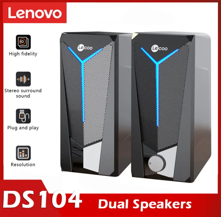 Lenovo Lecoo DS104 USB Wired Computer Speaker Bass Stereo Music Player ...