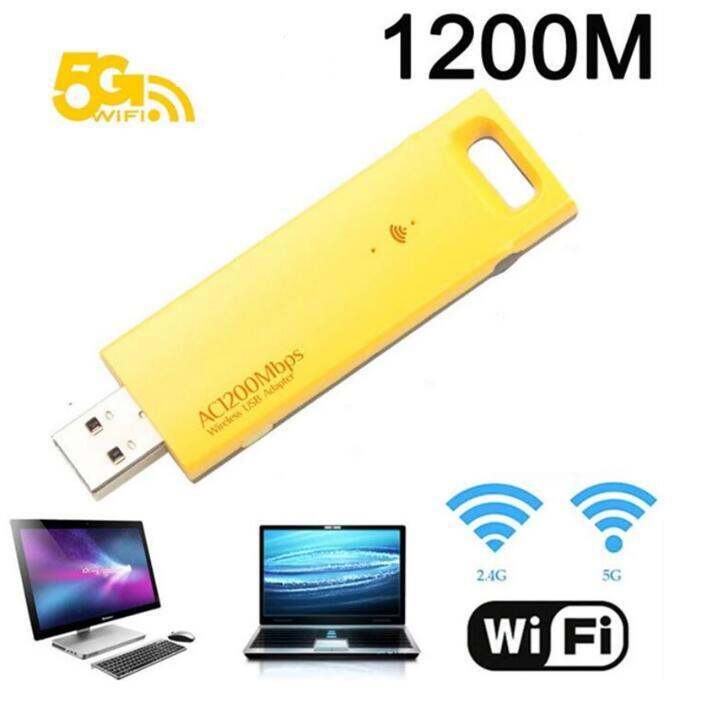 Wireless USB Adapter 1200mbps Dual Band 5Ghz 2.4Ghz Adapter 802. 11ac ...