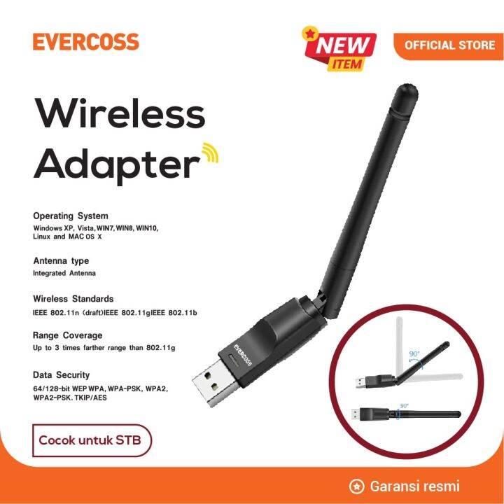 Dongle Wifi Evercoss untuk PC dan Set Top Box Digital TV Receiver ...