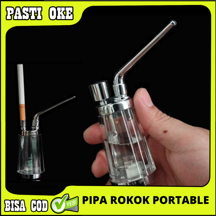 Pipa Mini Roko Udud Dengan Filter Air Portable Hookah Water Alat Isap ...