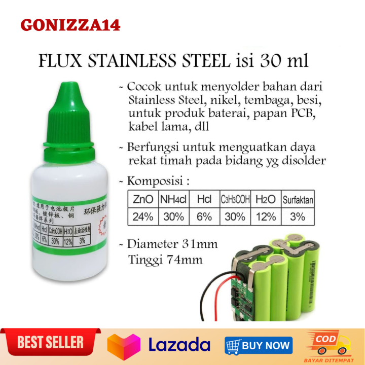 Flux Stainless Perekat Timah 30ml | Lazada Indonesia
