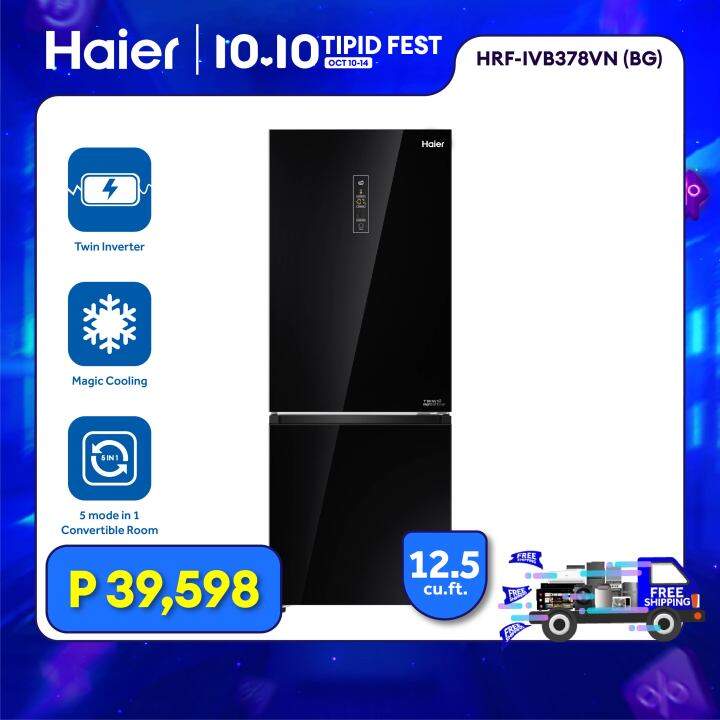 Haier HRF-IVB378VN (BG) 12.5 cu. ft. Magic Cooling No Frost Bottom Freezer Twin Inverter Two ...