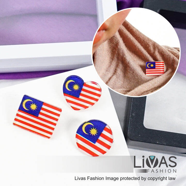 Kerongsang Bendera Malaysia Pin Tudung Baby Brooch Merdeka Muslimah ...