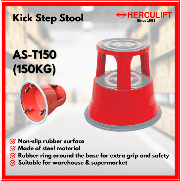 HEAVY DUTY ROLLING STEP STOOL / KICK STEP STOOL 150KG (AS-T150) | Lazada