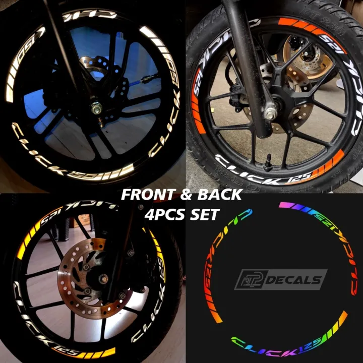 ♚ஐ Honda Click 125/150 Mags Sticker Decals PAIR - Front and Back ...