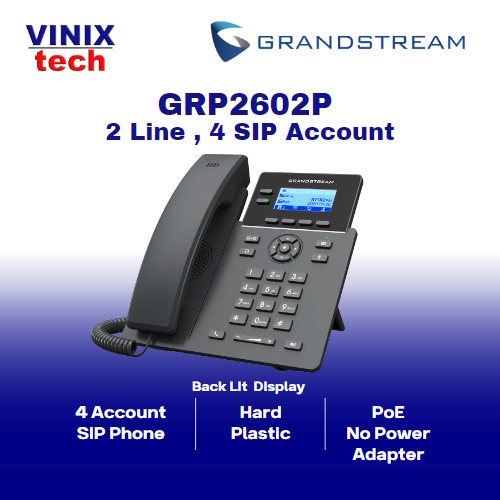 Grandstream GRP2602P (2-line 4 Account model designed with zero-touch provisioning) | Lazada PH