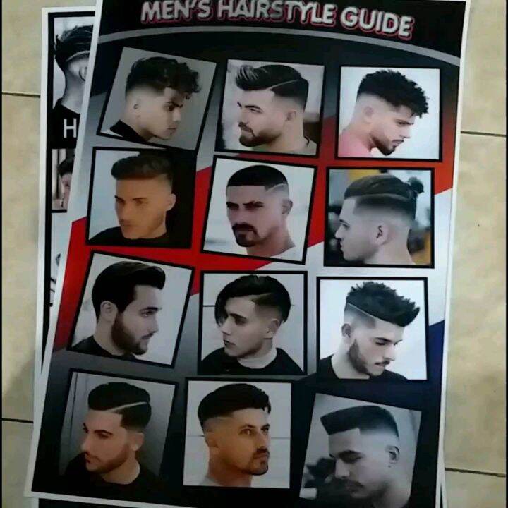 POSTER MODEL RAMBUT POSTER PANGKAS RAMBUT POSTER BARBERSHOP 2 | Lazada ...