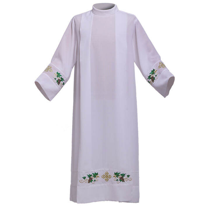 Catholic Church Priest Costume Embroidered Lace Liturgical Alb Cottas ...